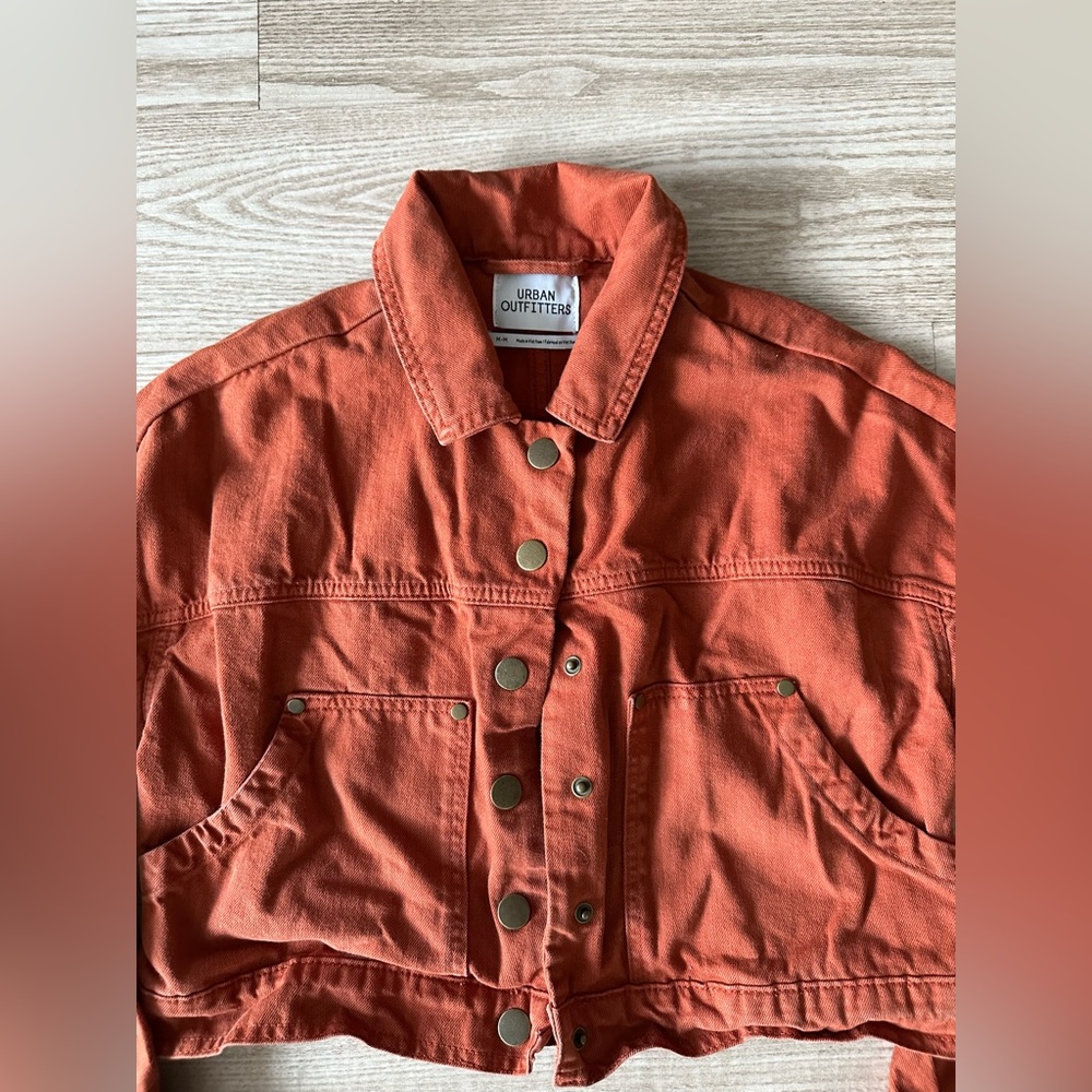 Urban Outfitters Denim Jacket Rust Orange - Gem